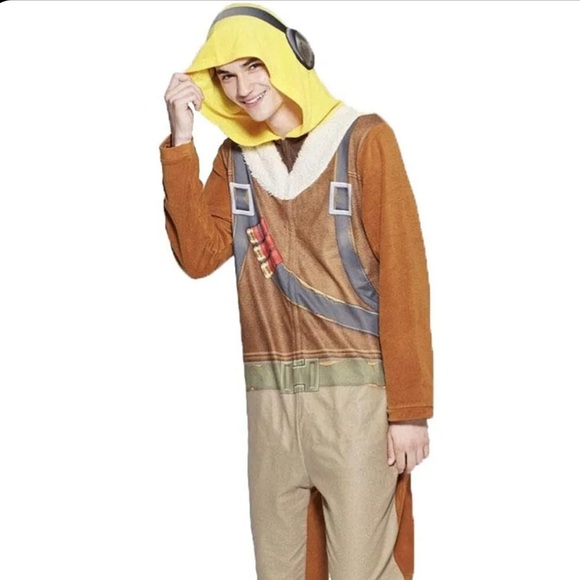 Fortnite | Other | Fortnite Mens Raptor One Piece Pajama Sleeper ...